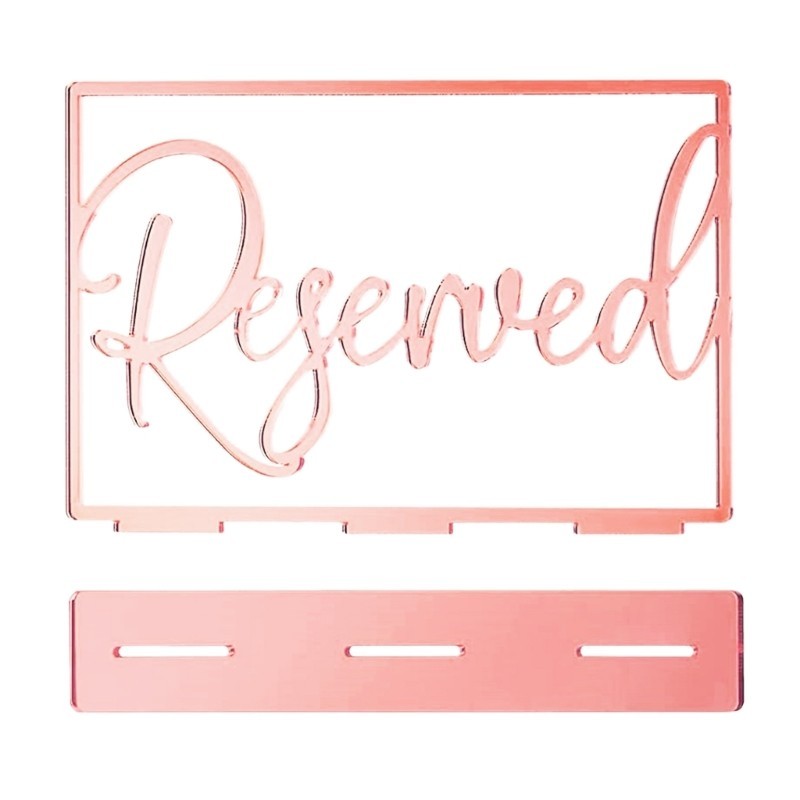 【Acrylic Reserved Table Standing Signs for Wedding Seating Elegant ...