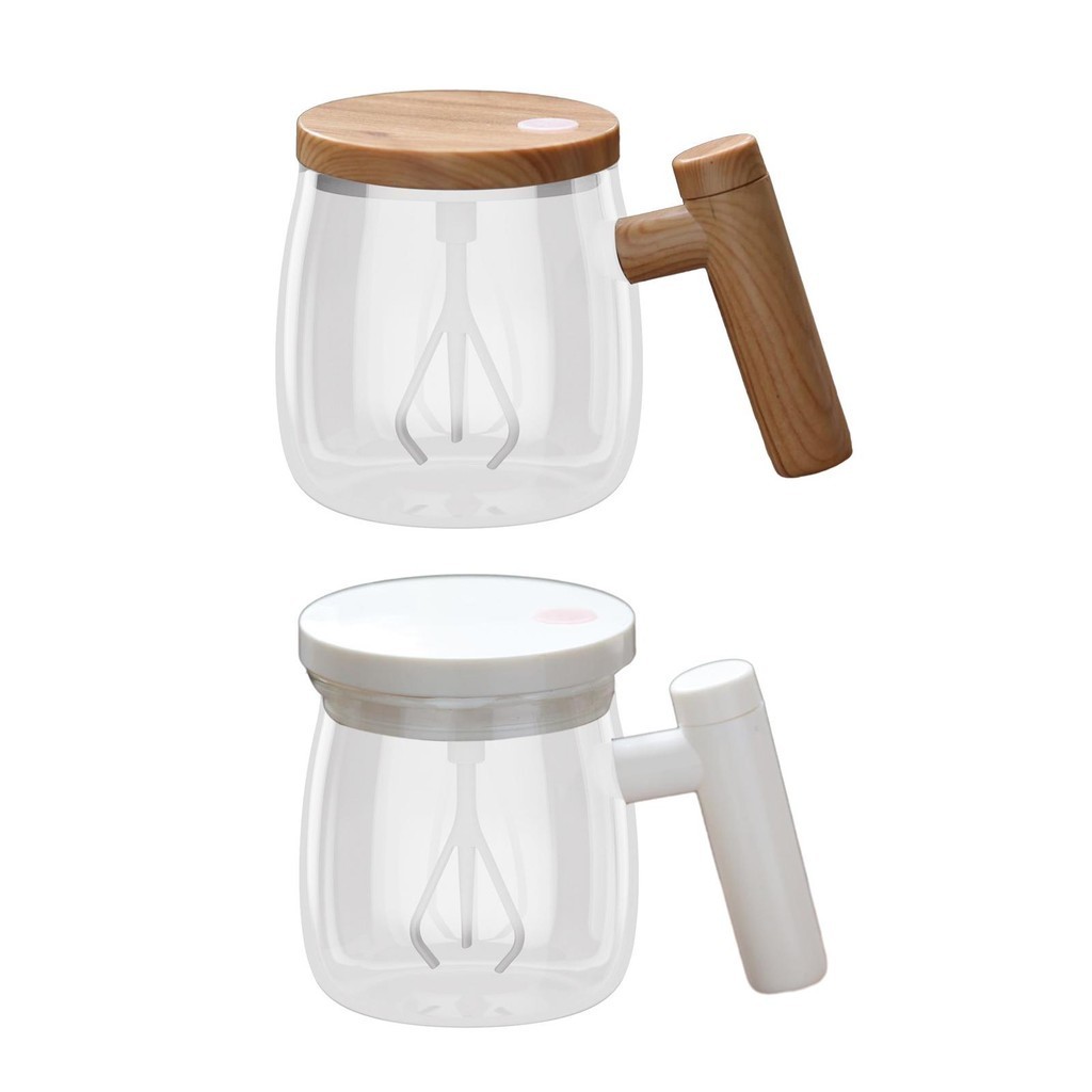 Auto Stirring Mug Multipurpose High Borosilicate Glass Drinks Stirrer ...