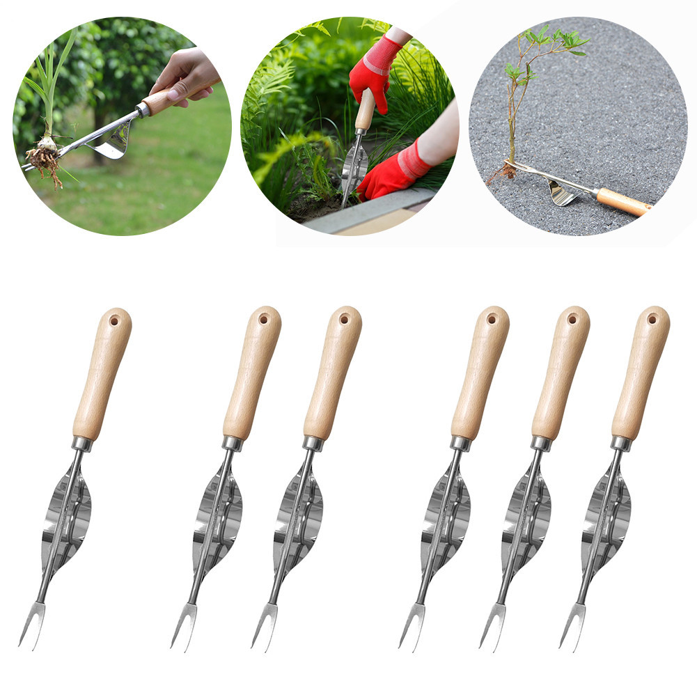 1/2/3 PCS Garden Weed Puller Tool Stainless Steel Hand Weeding Tool ...