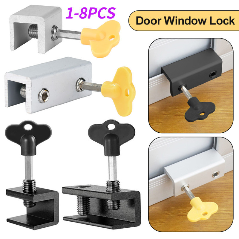Door Frame Security Lock with Key Wrench Window Limit Stop Locks ...