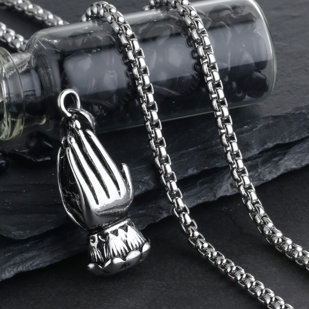 Holy Praying Hand Pendants&Necklaces for Women Metal Religious Jewelry ...