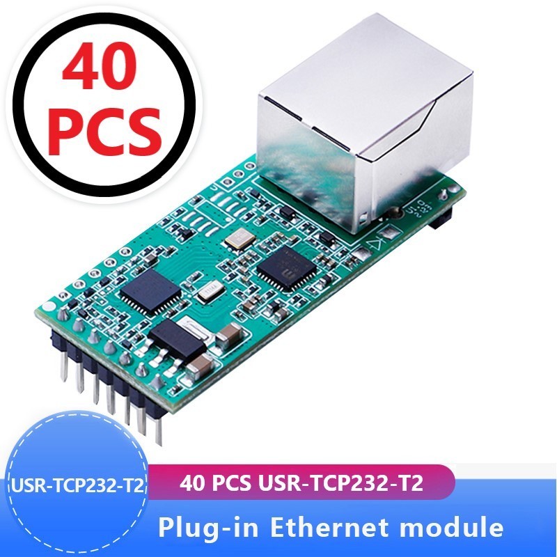 40PCS USR-TCP232-T2 Tiny Serial Ethernet Converter Module Serial UART ... 40PCS USR-TCP232-T2 Tiny Serial Ethernet Converter Module Serial UART ...