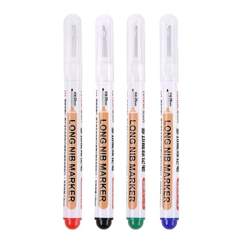 Pack of 5 Thin Head Long Nib Marker Pens for Marking Deep Holes in ...