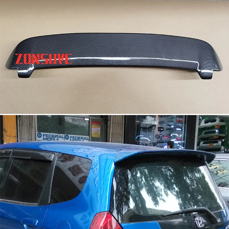 For Honda Jazz Fit 2004--2007 Year Roof Spoiler ABS Plastic Rear Trunk ...