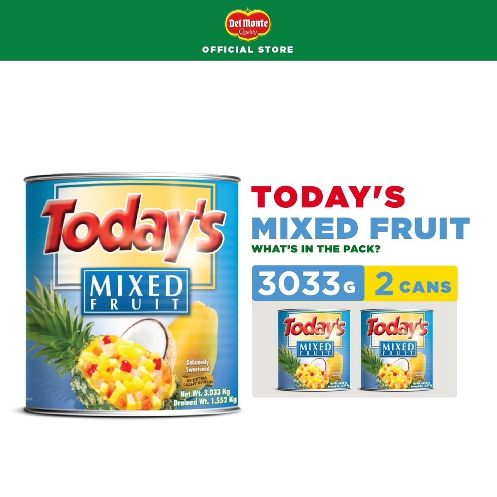 TODAY'S Fruit Cocktail 3033g x2 (Buy 1 get 2nd at 50% off!) | Shopee ...
