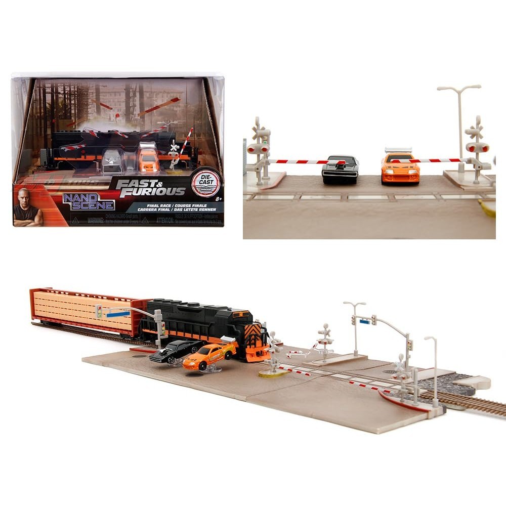JADA TOYS Nano Scene Fast & Furious Race Scene Railroad Crossing ...