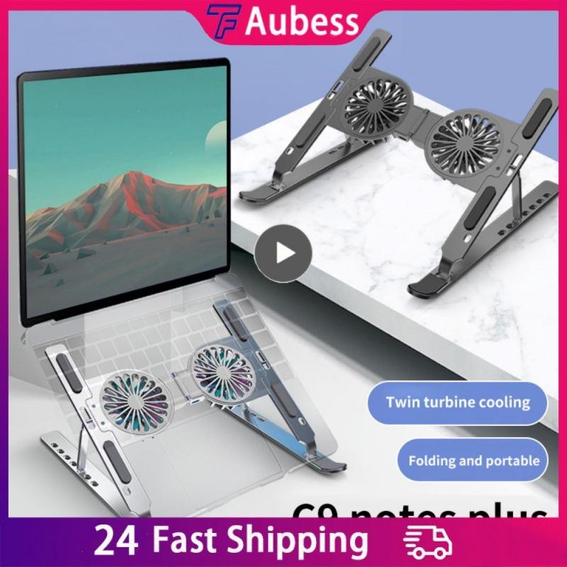 C9 Laptop Stand Holder With Cooling Fan Portable Foldable Aluminum ...