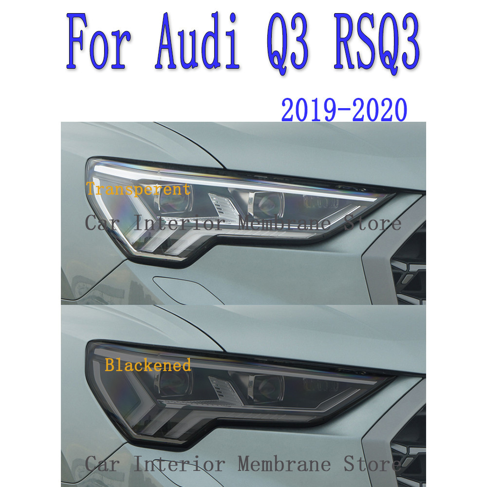 ☝For Audi Q3 RSQ3 2019-2020 TPU Car Exterior Headlights Anti-Scratch Protective Film Headlamps B ...
