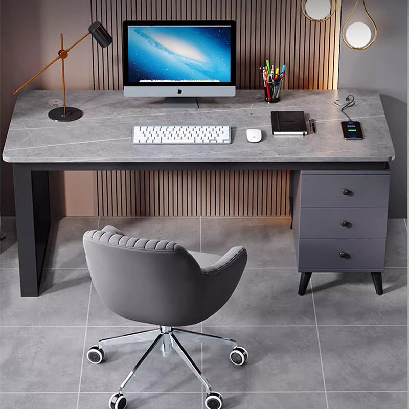 Shelf Standing Monitor Office Desk Storage Corner Secretary Writing ...