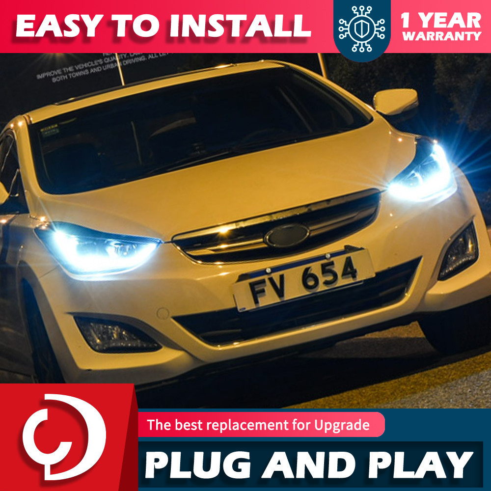 ☝AKD Car Styling Head Lamp for Hyundai Elantra Headlights 2011-2016 ...