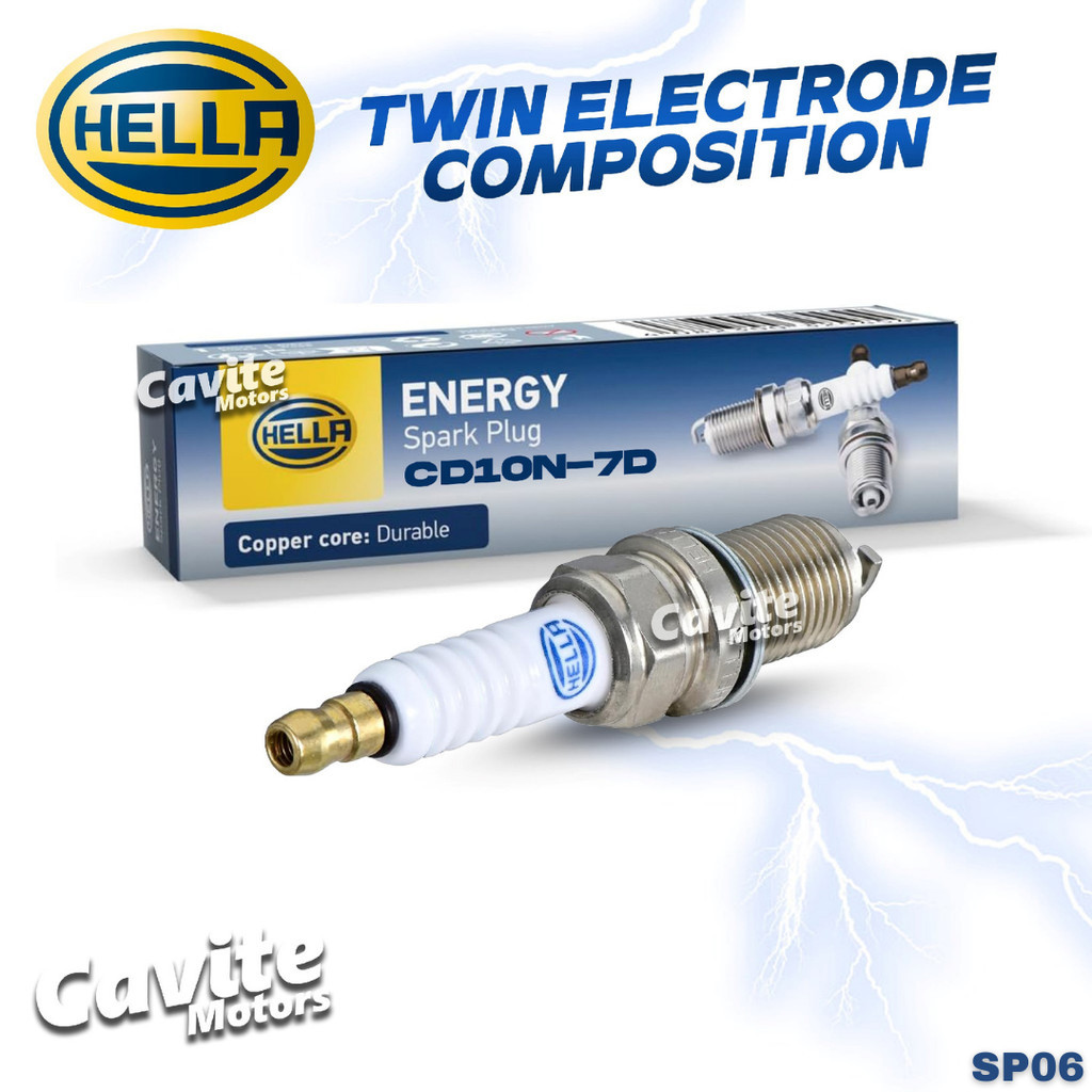 HONDA WAVE 125 HELLA TWIN ELECTRODE COMPOSITION SPARK PLUG ( CD10N-7D ...