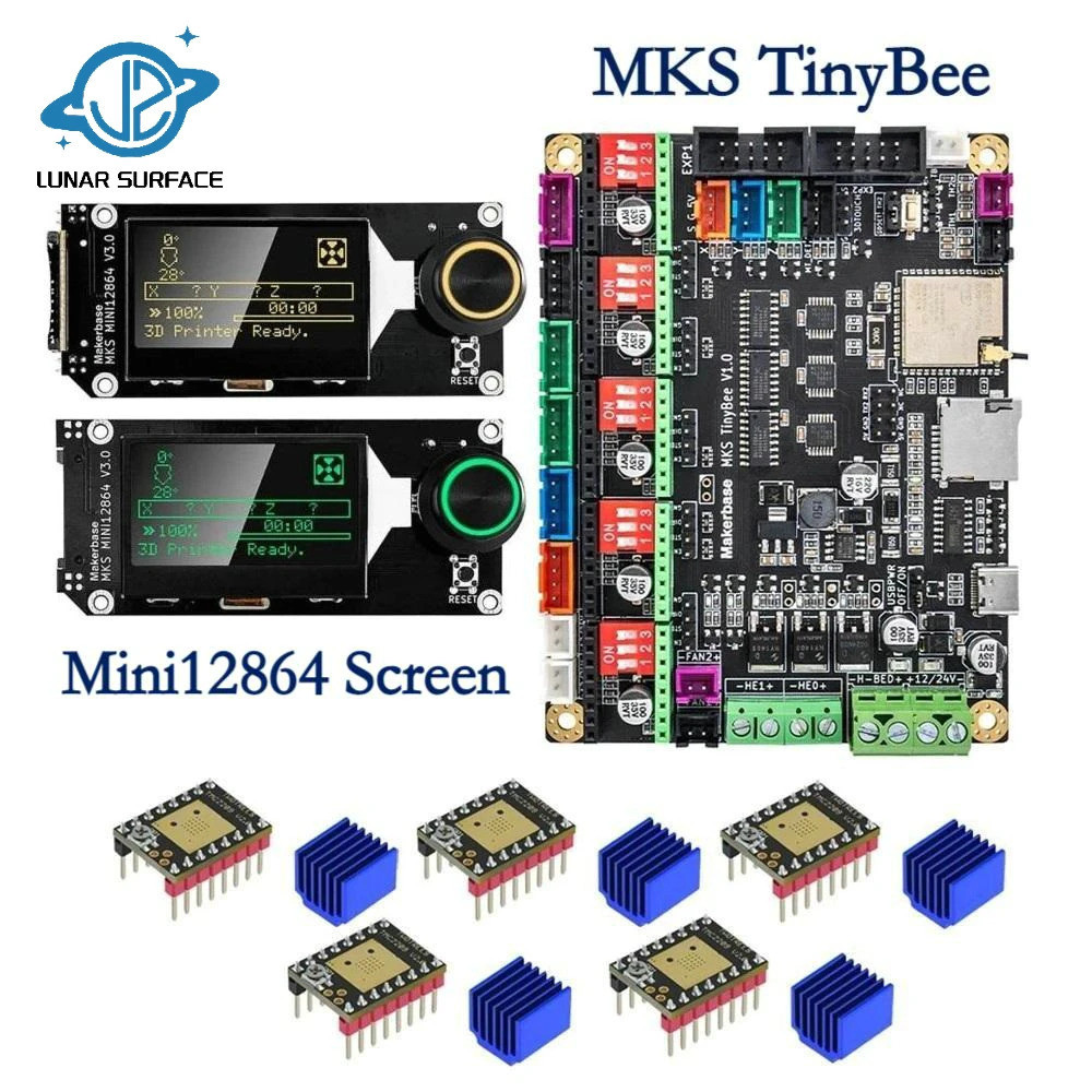LS-3D Printer Parts MKS TinyBee Motherboard Control Board ESP32 Fit Mini12864 3D Touch Wifi ...