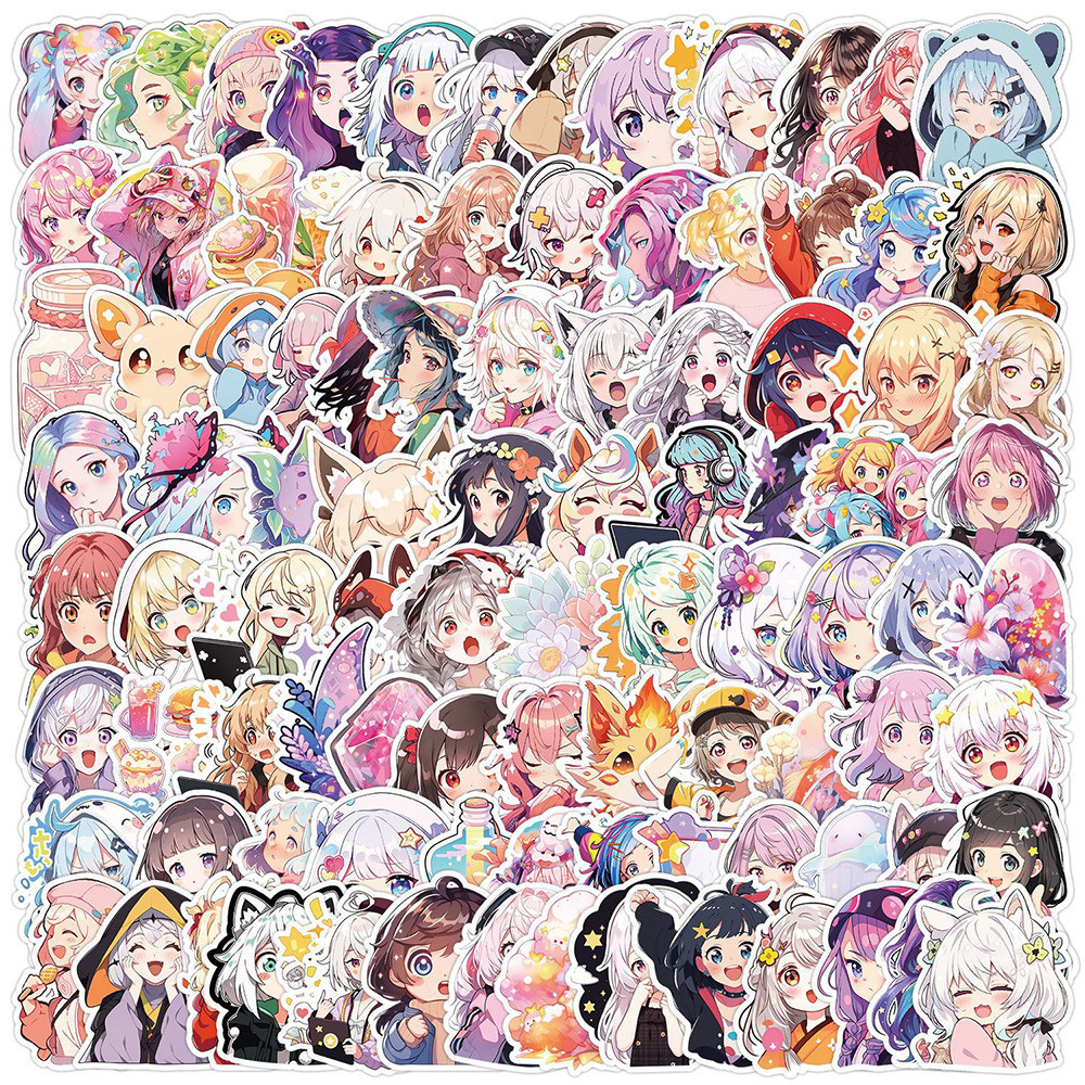 -10/30/50/100pcs Japanese Series Anime Girl Stickers Aesthetic Decals ...