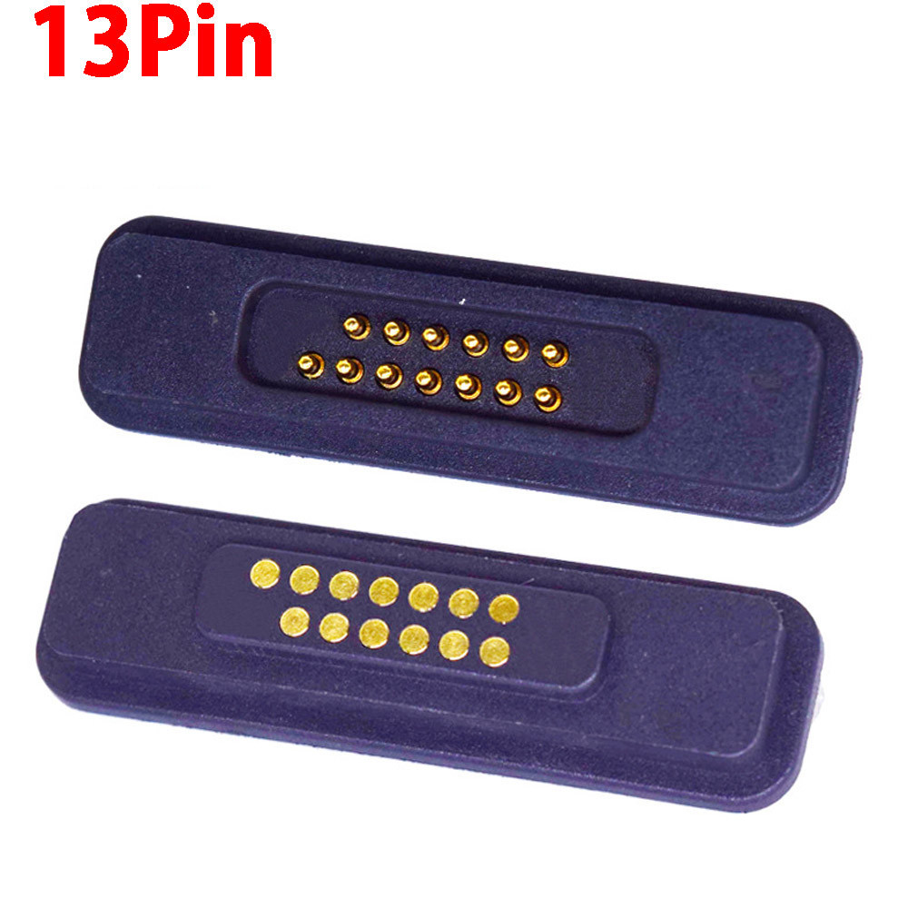 ⚡1 Pair 2A Waterproof Magnetic Pogo Pin Connector 13 Pin Spacing 2.54mm ...