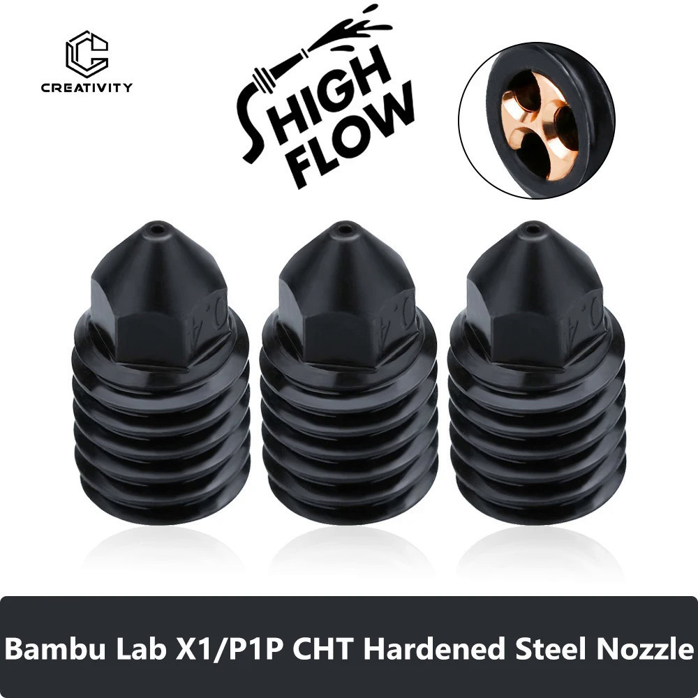 Bambu Lab CHT Hardened Steel Nozzle 0.4/0.6mm High Flow Extruder ...