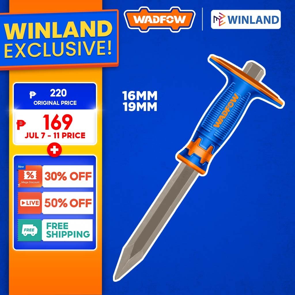 Wadfow by Winland 40cr Concrete Chisel Heavy Duty Tool 4 X 305mm(16mm ...
