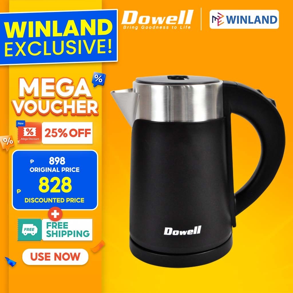 Dowell by Winland 800 ml Water Heater Electric Kettle w/ Double Wall ...