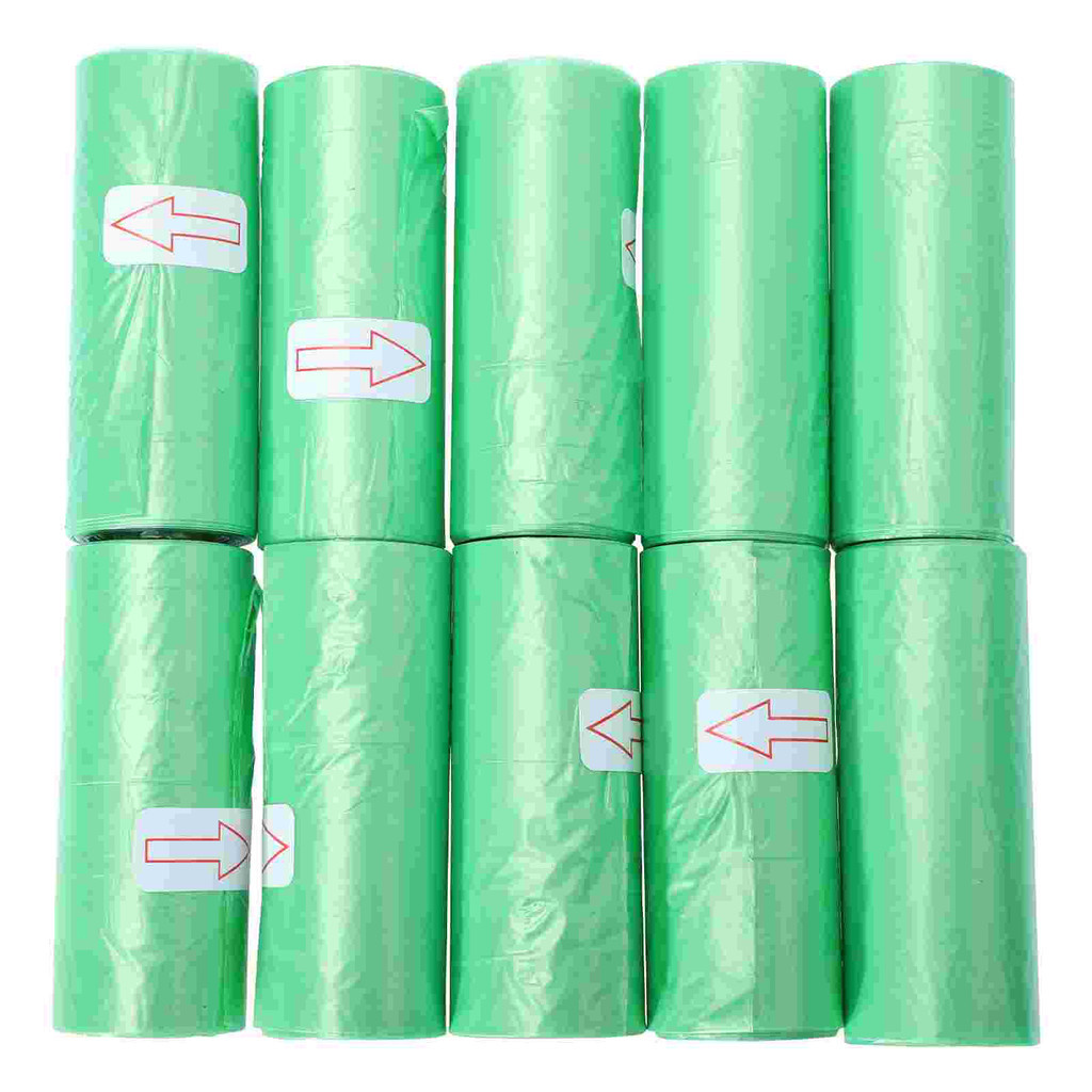 10 Rolls Trash Bag Without Garbage Bags Diaper Storage Pouch Waste ...