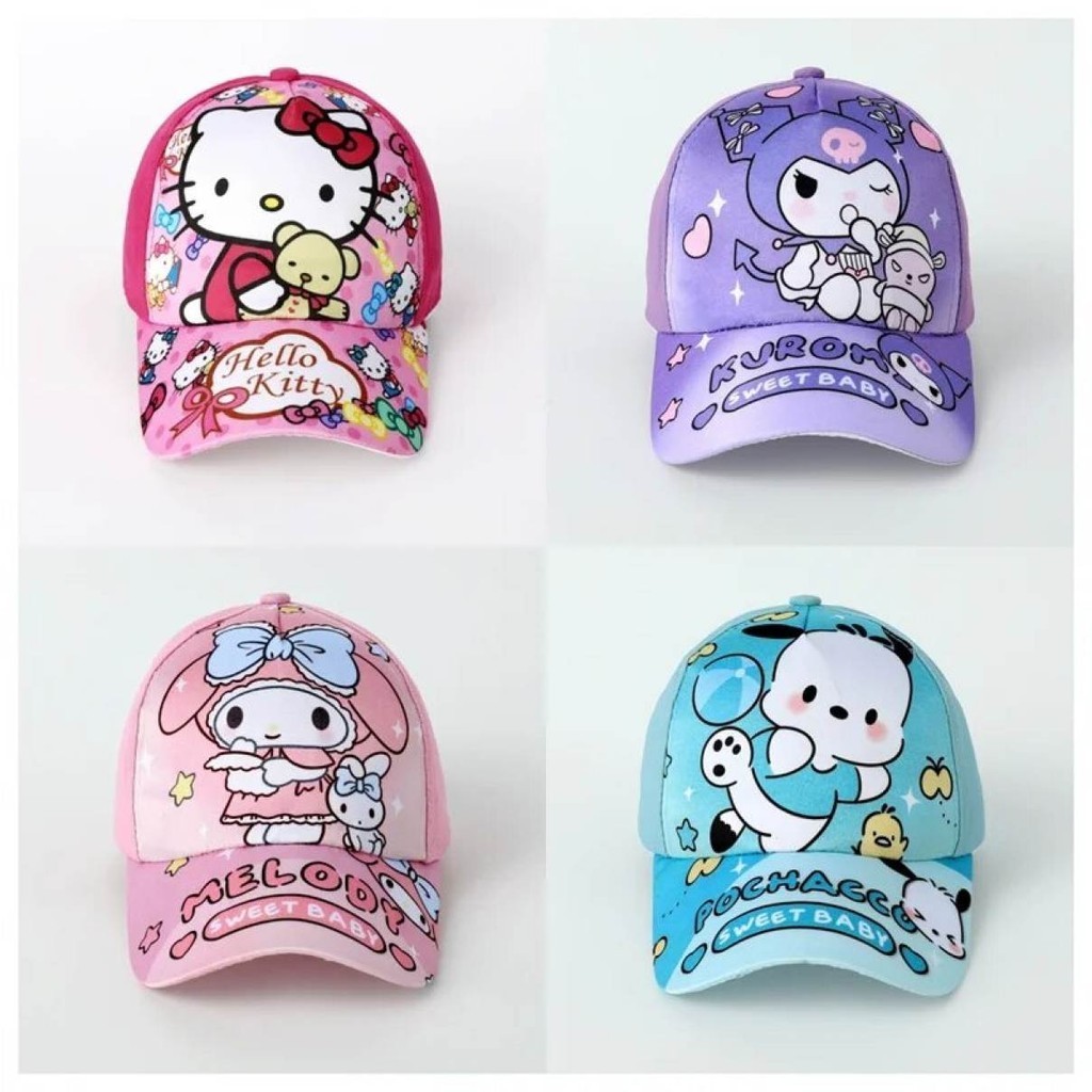 hQO Cartoon Sanrio Kitty Baseball Hat Childrens Hat Duck Tongue Hat ...