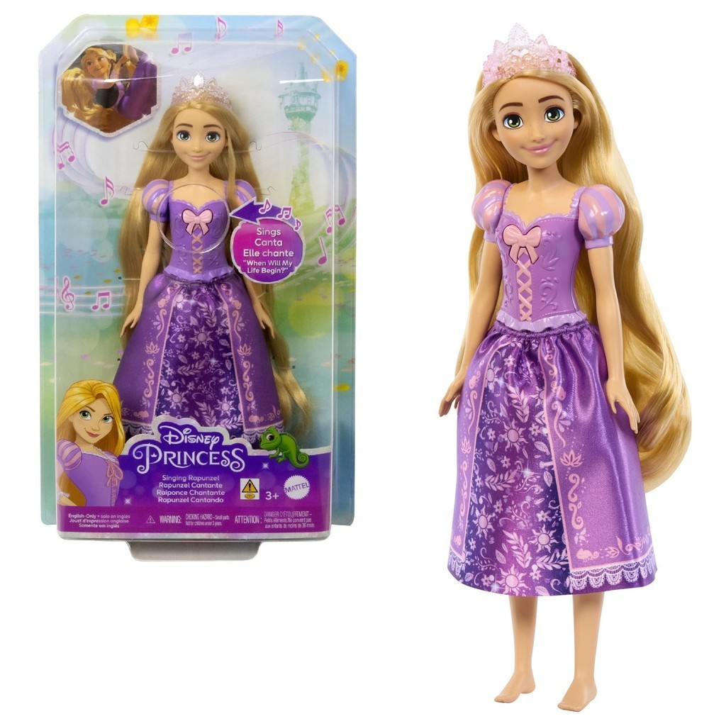 MATTEL Disney/Disney Princess Rapunzel (Singing Fun Singing Doll ...
