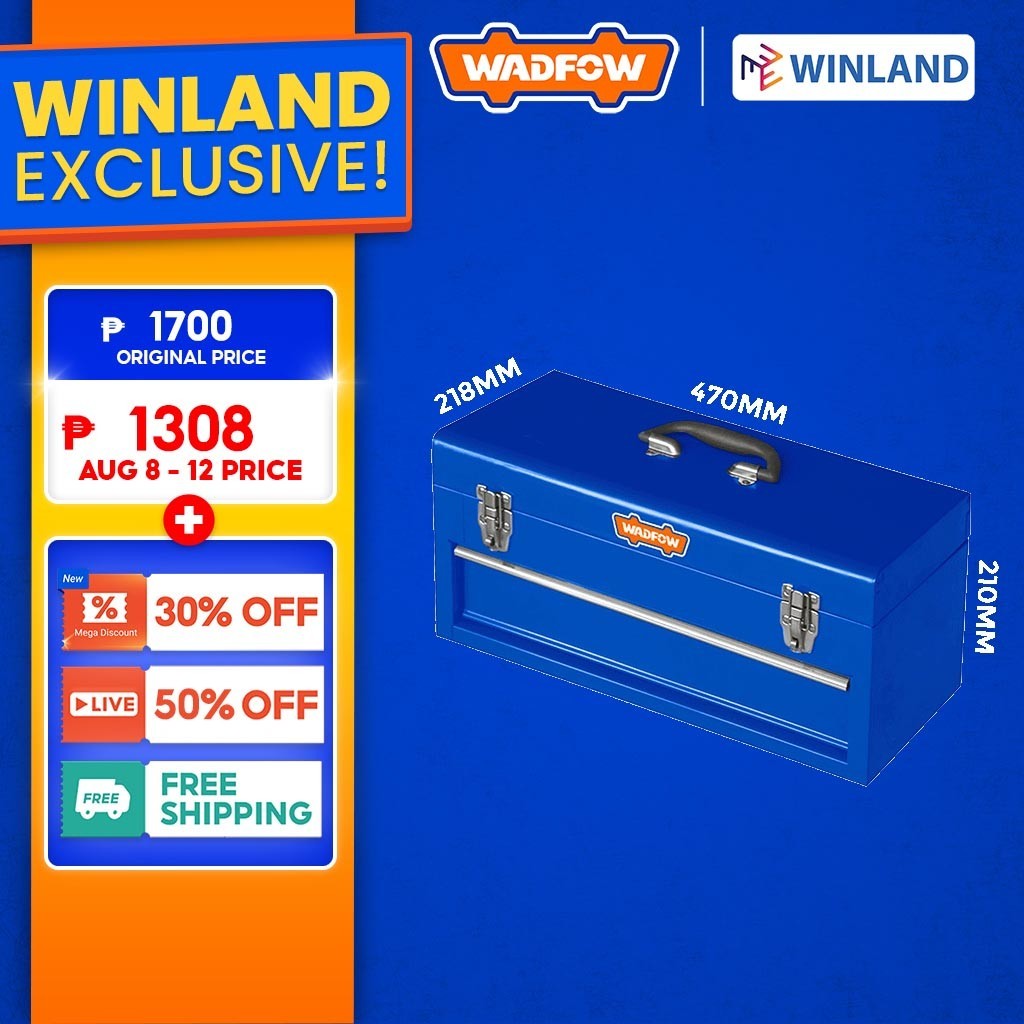 Wadfow by Winland Iron Steel Portable Single Drawer Tool Box Organizer ...