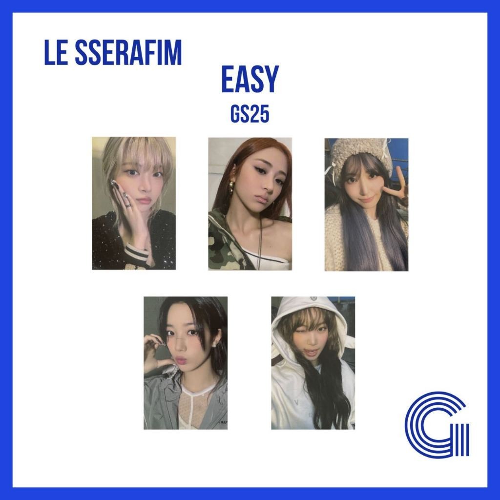 【GS25】 LE SSERAFIM - 3rd Mini Album 'EASY' PHOTOCARD | Shopee Philippines