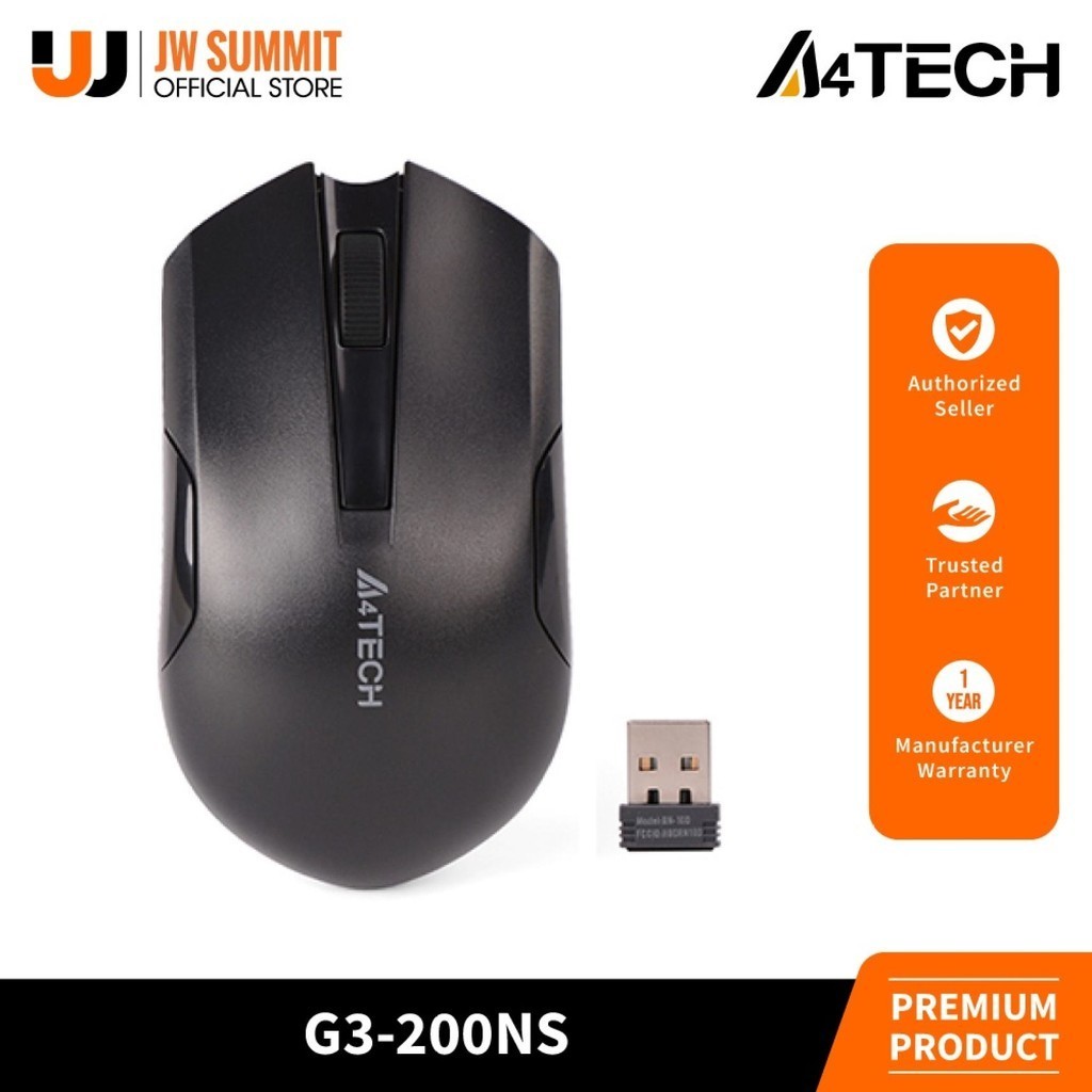 A4Tech G3-200NS Silent Clicker Wireless Mouse | Shopee Philippines