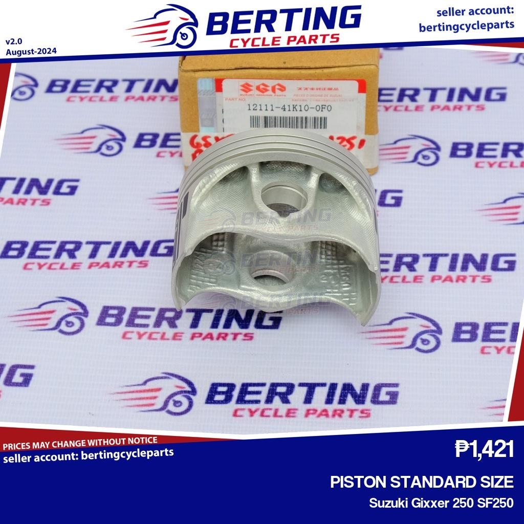 SGP PISTON STANDARD SIZE Suzuki Gixxer 250 SF250 Genuine 12111-41K10 ...
