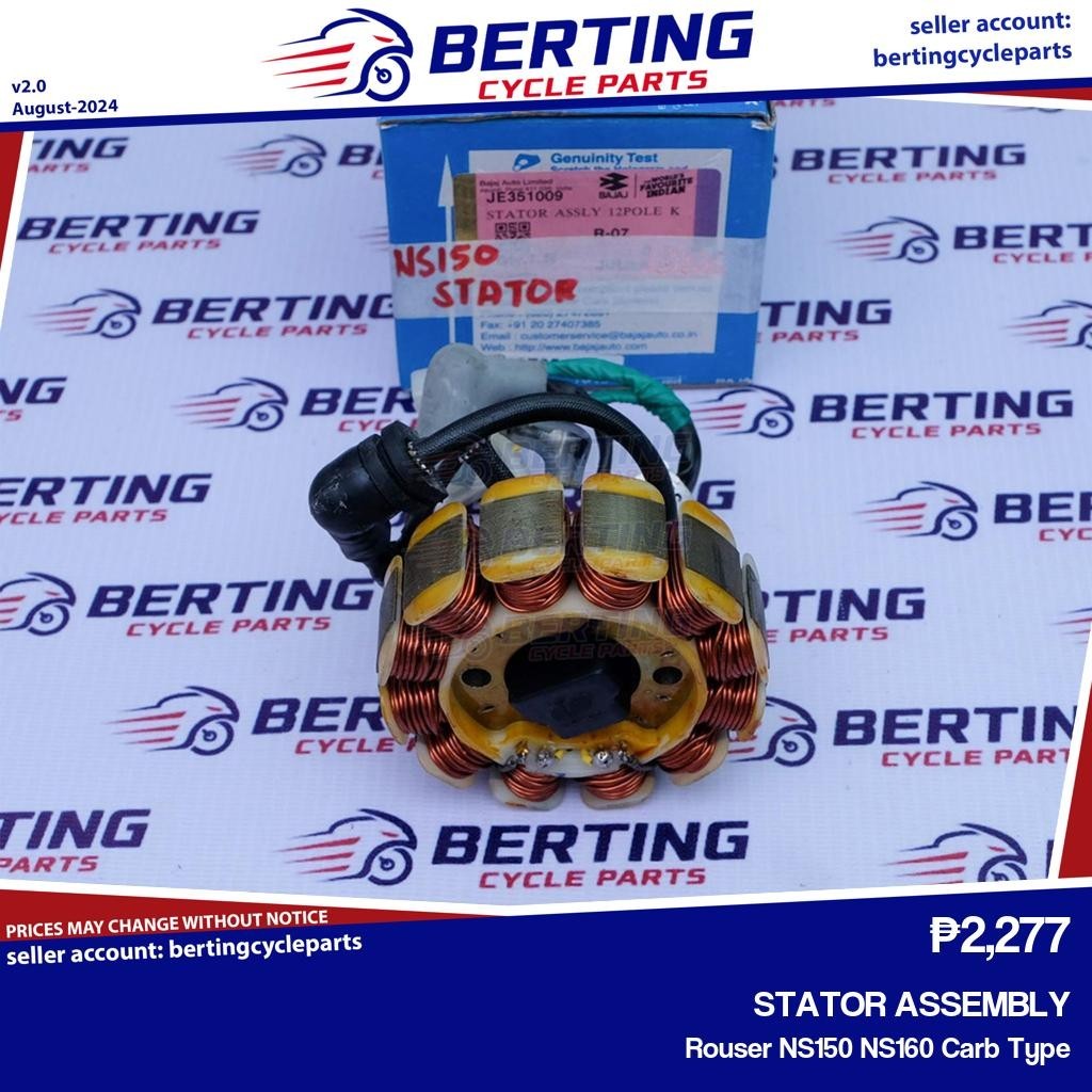 STATOR ASSEMBLY Rouser NS150 NS160 Carb Type Genuine JE351009 | Shopee ...