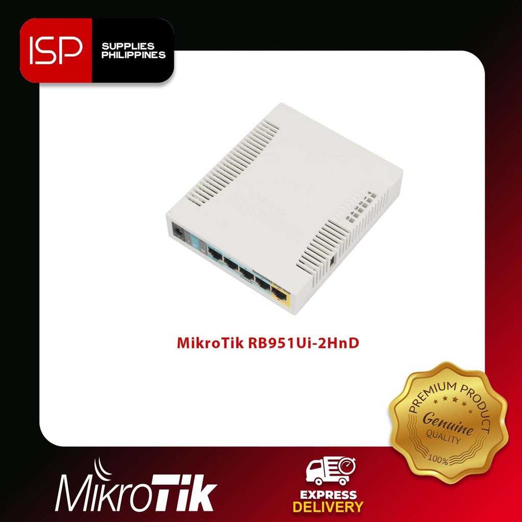 MikroTik RB951Ui-2HnD Home SOHO Router - Bandwidth Manager - Hotspot ...