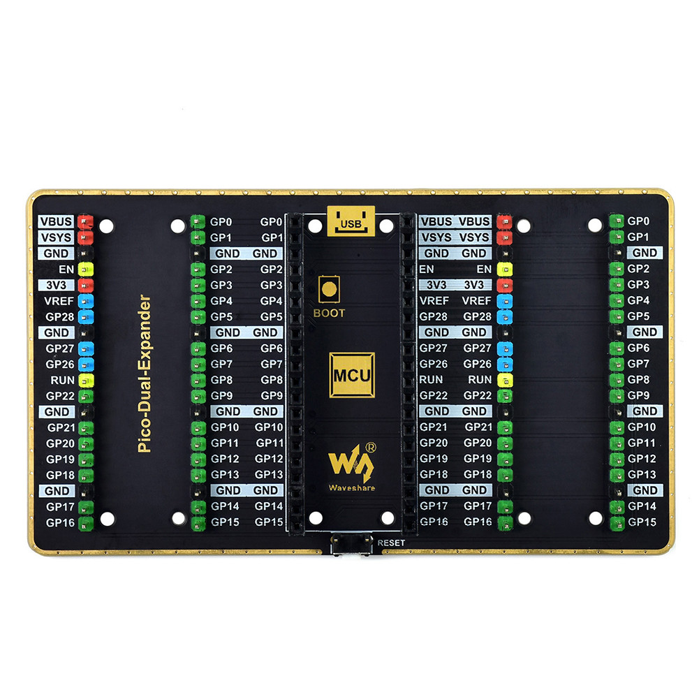 Dual GPIO Expander for Raspberry Pi Pico Interface Two Sets Of Male Headers for Connecting Morf ...