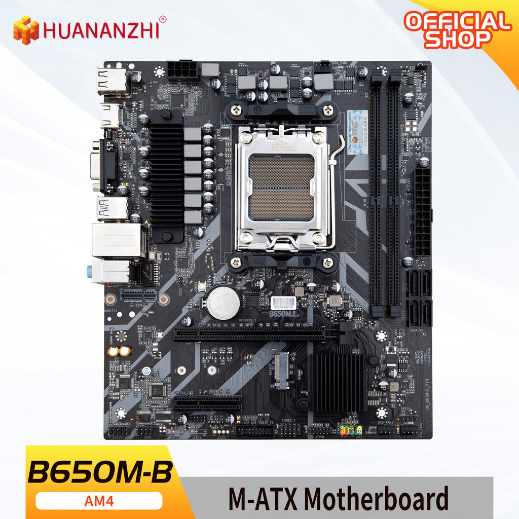 ☺HUANANZHI B650M B AMD AM5 Motherboard Supports Ryzen 7000 Series M.2 ...