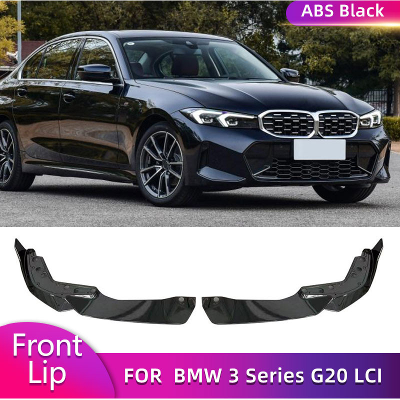 ABS Gloss Black Car Front Bumper Lip Splitters For BMW 3 Series G20 LCI ...