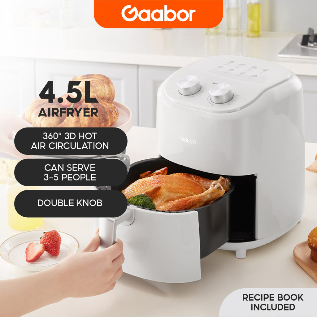 Gaabor Air Fryer 4.5 Big Capacity 360 Degree Ultra Fast Heating ...