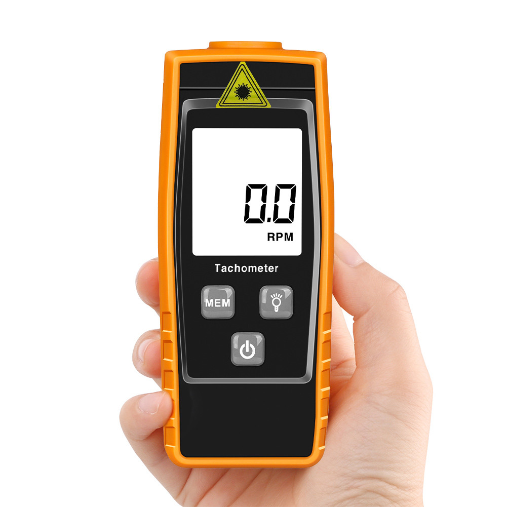 Mini Digital Laser Tachometer Non Contact Handheld RPM Meter LCD ...