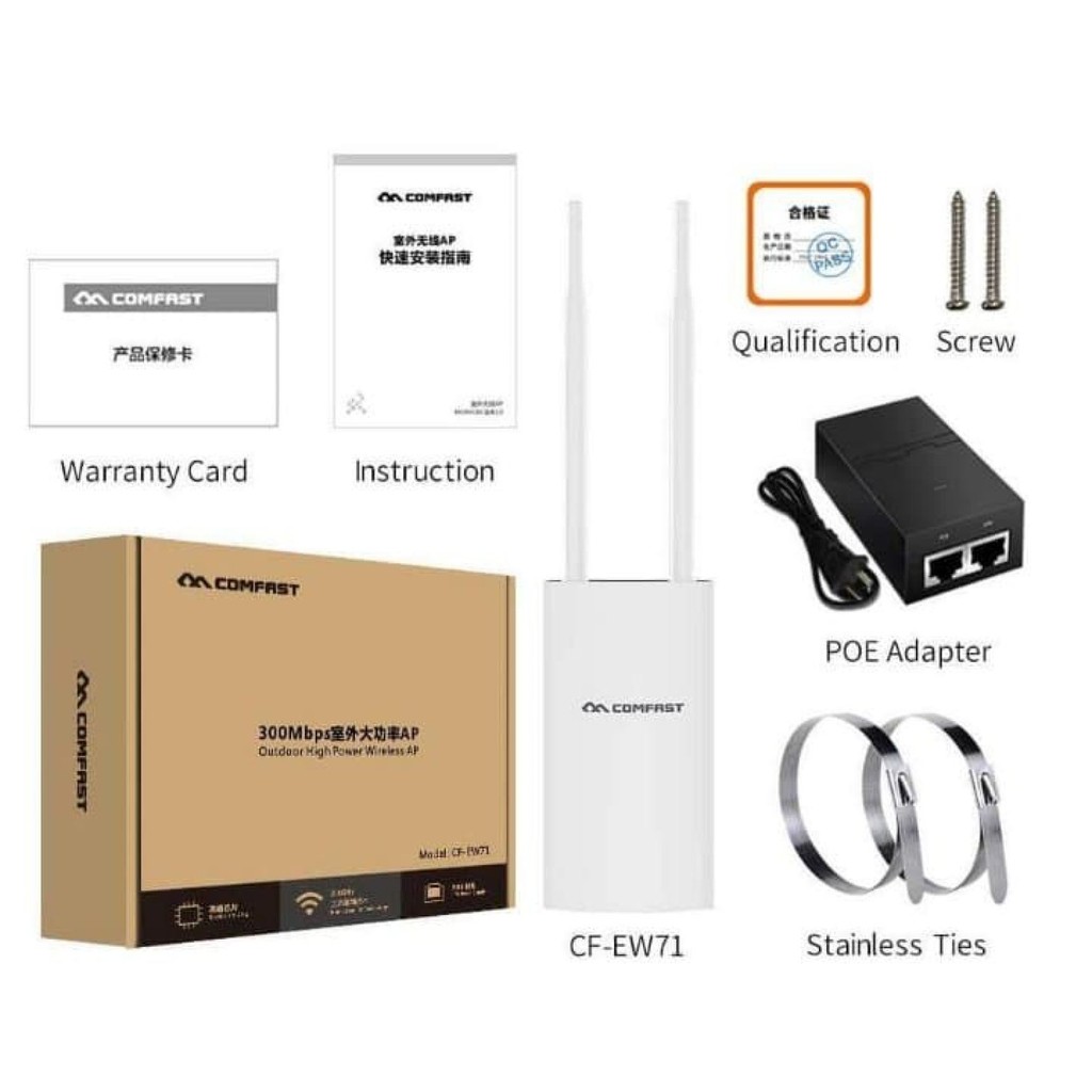 New Comfast CF-EW71 360° 300Mbps For Piso wifi High power outdoor ...