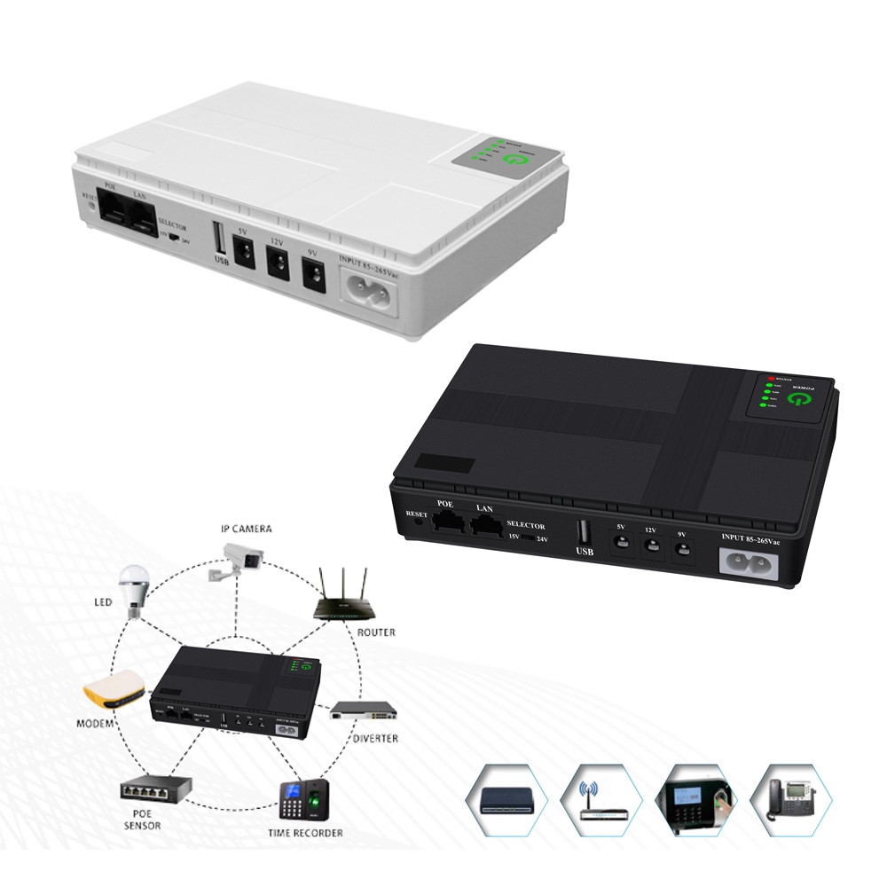 36W DC UPS DC1036P 5V 9V 12V 24V Portable Power Supply for Router ...