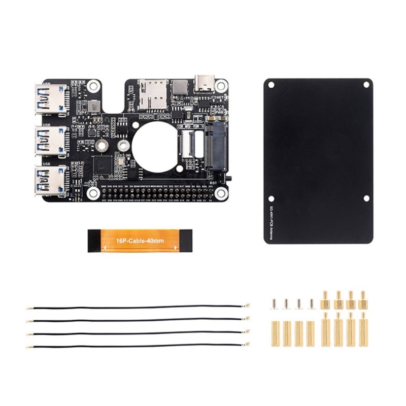 PCIe to M.2 for RPi 5 with Module M.2 Key Interfaces for Desktop Ux ...