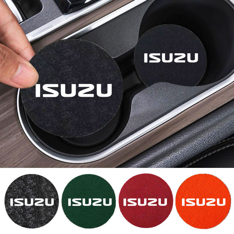 ☠Car Dust-proof Felt mat Coasters for Isuzu D-MAX D MAX Dmax I II ...
