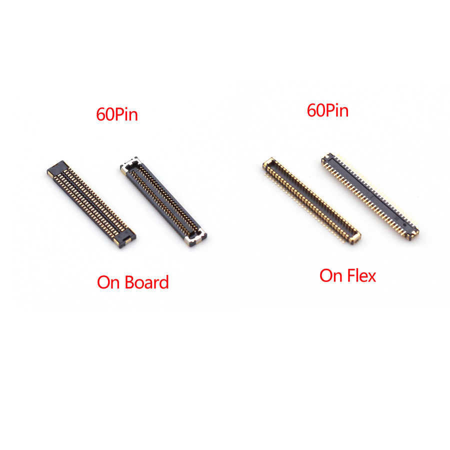 2Pcs 60 Pin LCD Screen Display Flex FPC Connector Plug On Board For ...