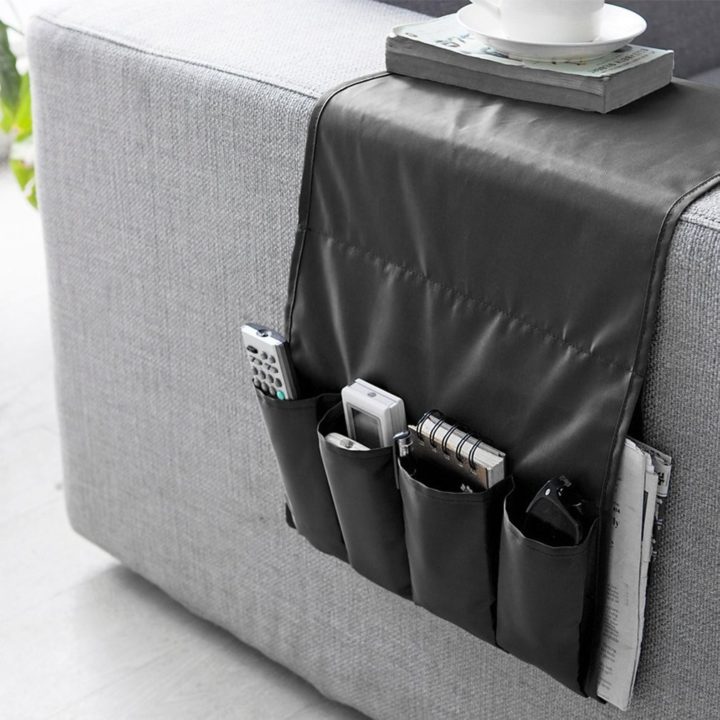 -6 Pockets Sofa Handrail Couch Armrest Arm Rest Organizer Remote ...