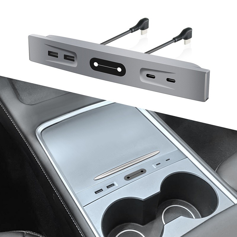 ☚Car USB Shunt Hub For Tesla Model Y 3 2021 2022 2023 Porous ...