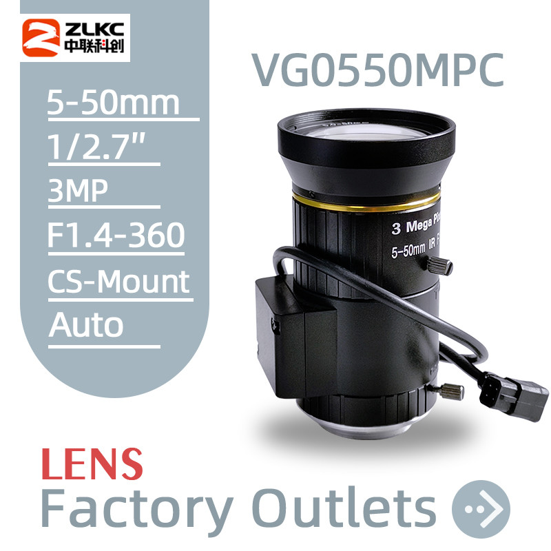 3.0Megapixel Varifocal Lens 1/2.7 Inch CCTV Zoom 5-50mm Auto DC Iris CS ...