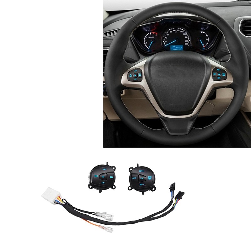 【Car LED Steering Wheel Cruise Control Switch Button With Wiring For ...