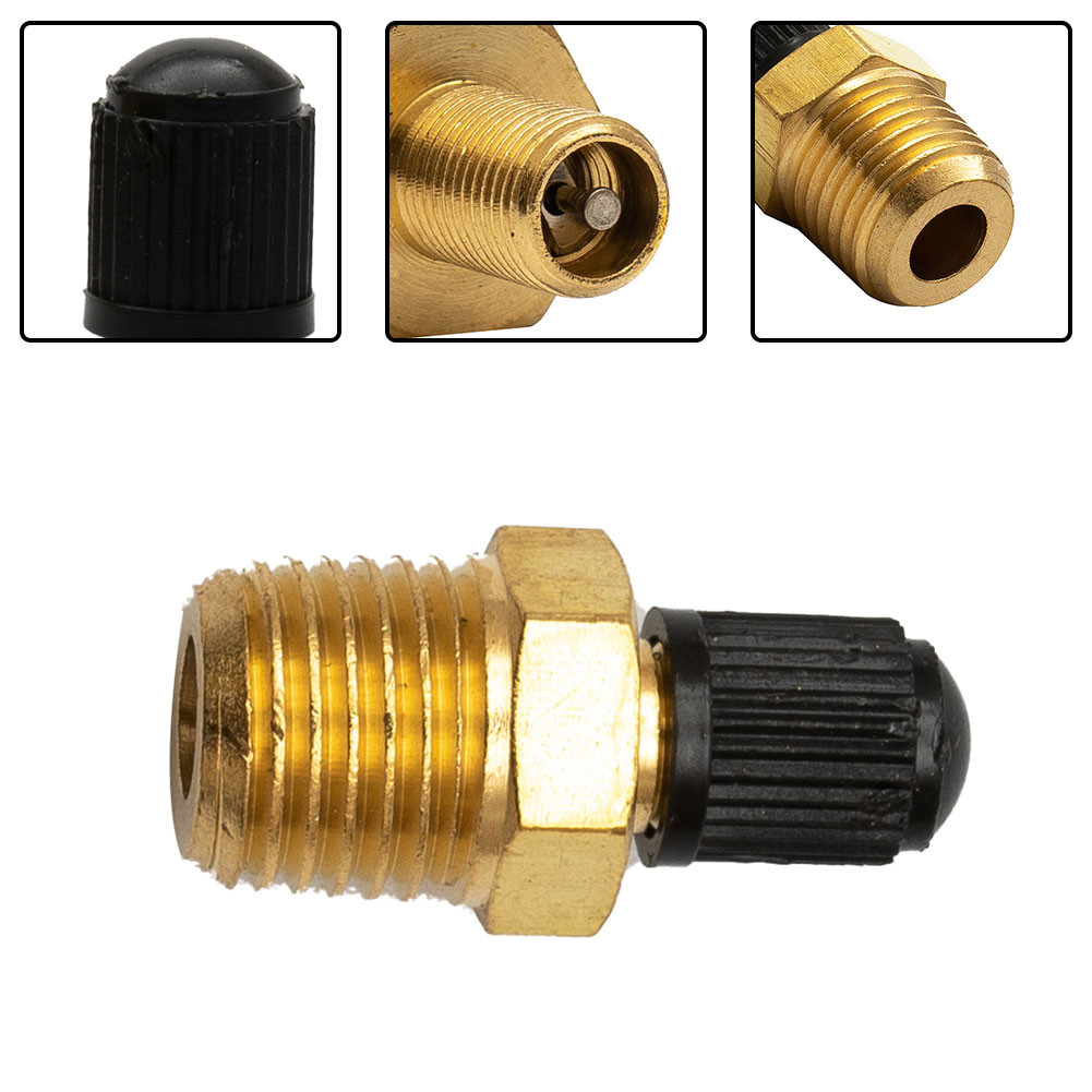 1PC 1/4Inch NPT Air Tank Fill Valve Tank Fill Connector MPT Solid Brass ...
