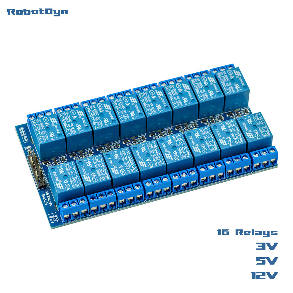 Relay Module 16 Relay for 10A, VCC 3.0V, 5.0V ,12V (3.0V for RaspbPi ...