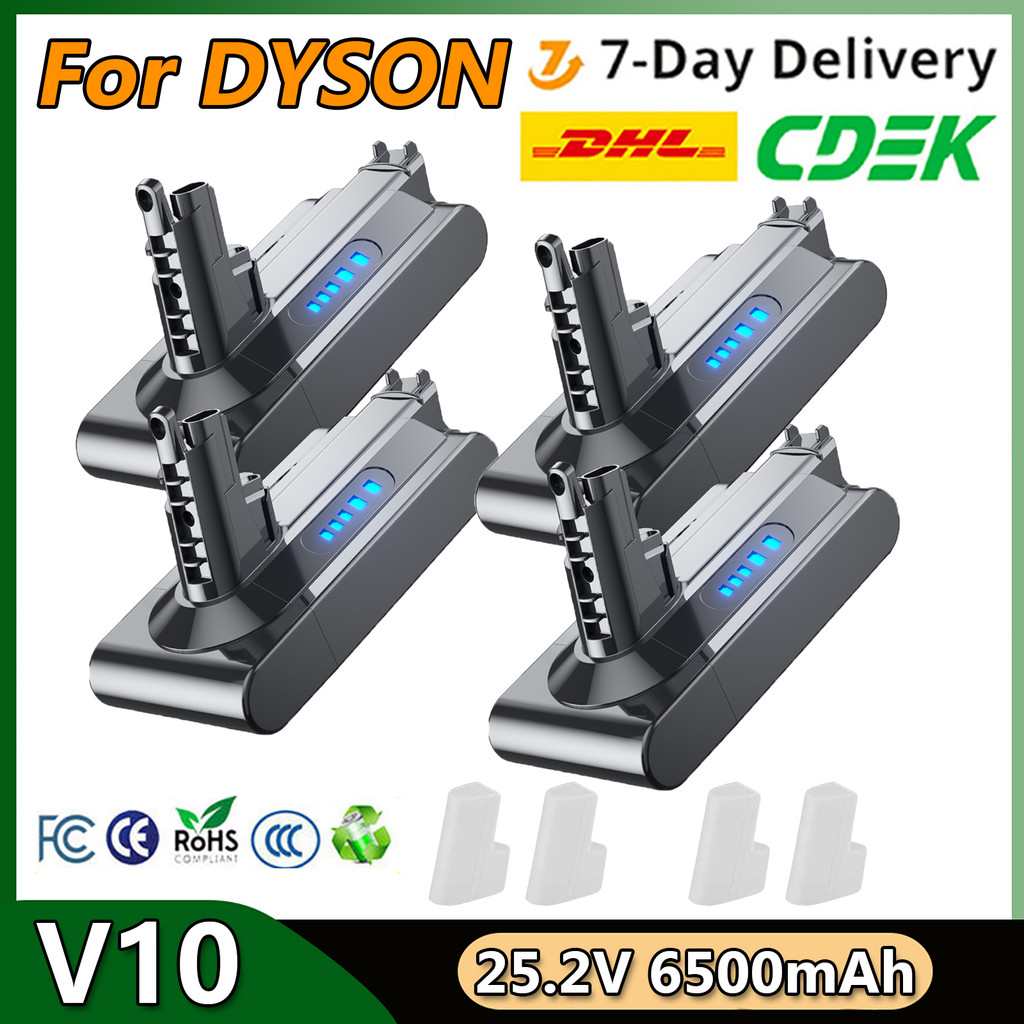 ☪6.5Ah For Dyson V10 Battery Li-ion 25.2V Rechargeable Batteries RH-10 ...