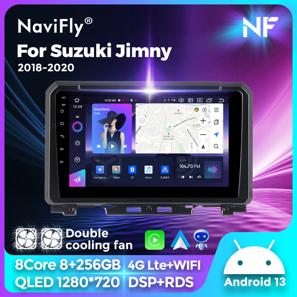 2Din Car Radio Android Auto Wireless Carplay 4G-LTE For Suzuki Jimny JB64 2018 2019 2020 GPS St ...