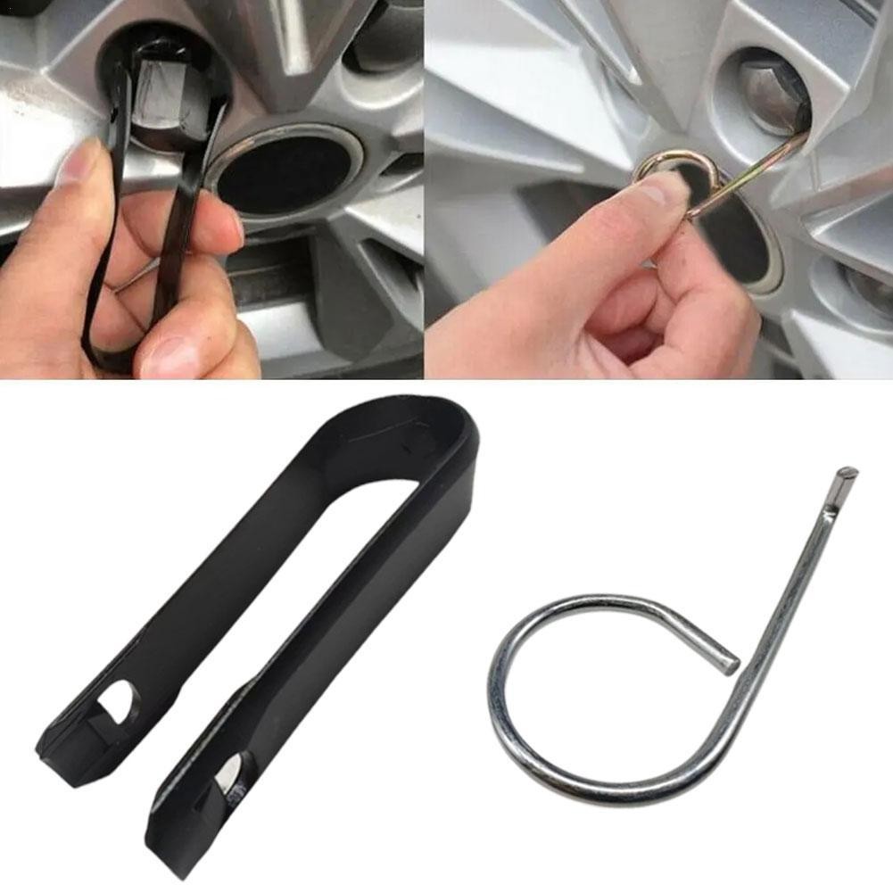 ღ2024 New Auto Wheel Bolt Caps Puller Hook Anti-theft Screw Cap Removal ...