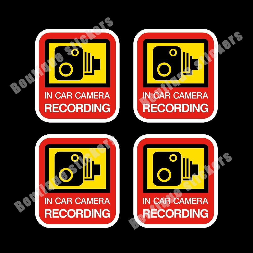 웃4x CCTV In Car Camera Recording Sticker - Dashcam, Video ...